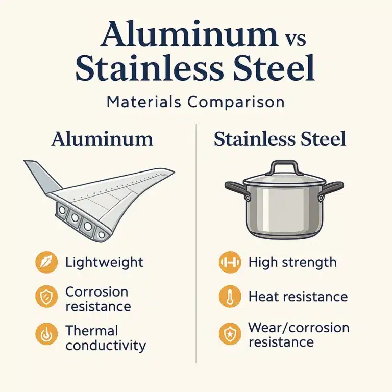Aluminum vs Stainless Steel: 7 Key Differences